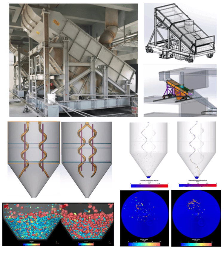 bulk material handling equipment e.g. transfer chutes, train loadout